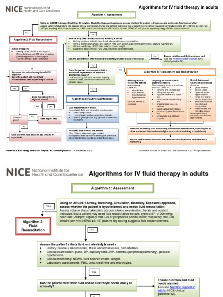 Algorithms for IV Fluids & Replacement in Midgets and Poodles ...