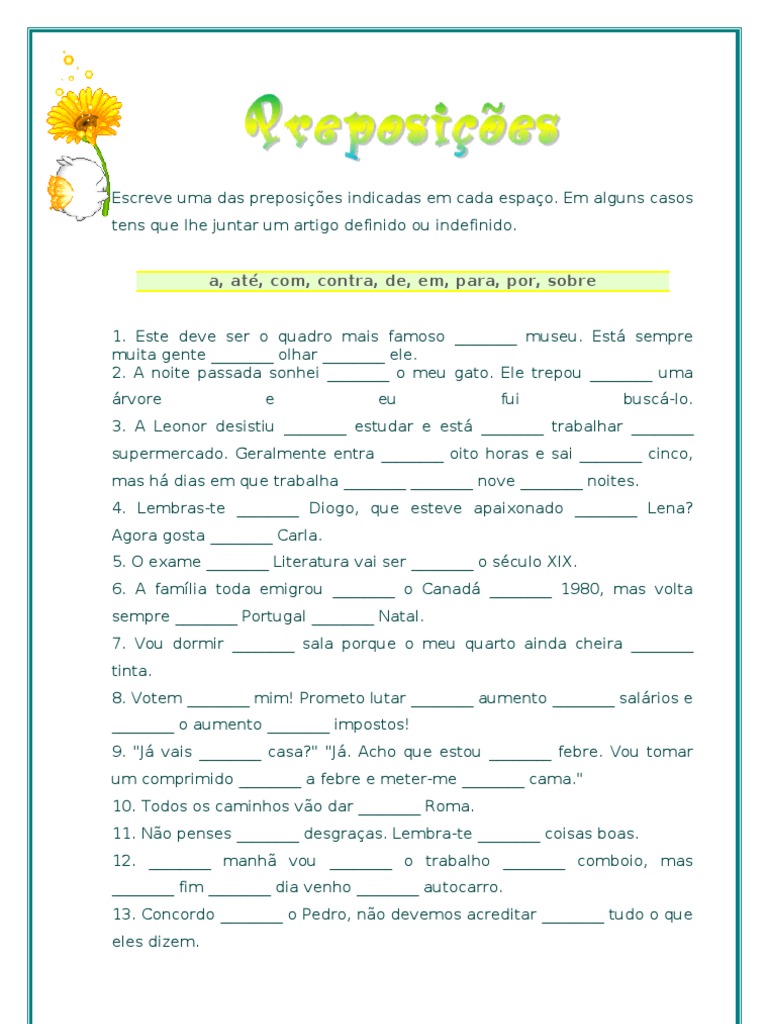 Preposições FT | PDF