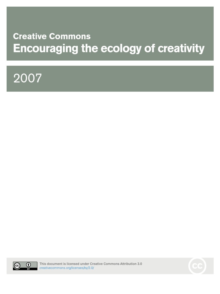 Creativecommons Encouraging The Ecology of Creativity Eng | PDF ...