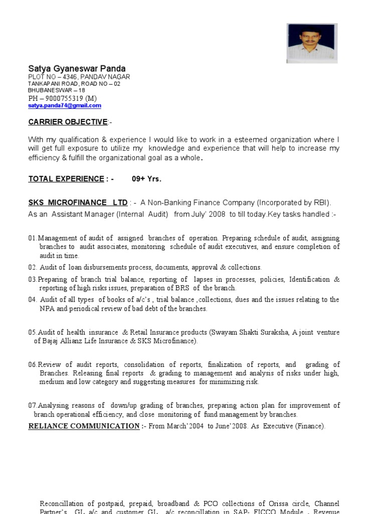 CV (Satya. Panda) | PDF