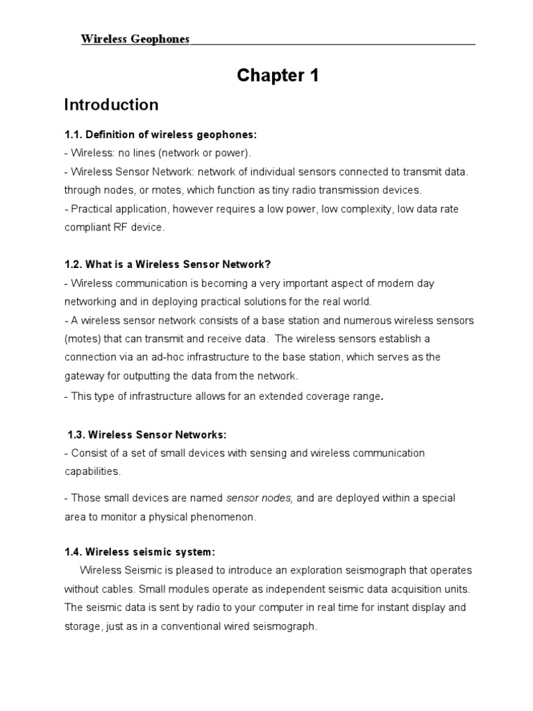 Wireless Geophones | PDF | Wireless Sensor Network | Reflection Seismology