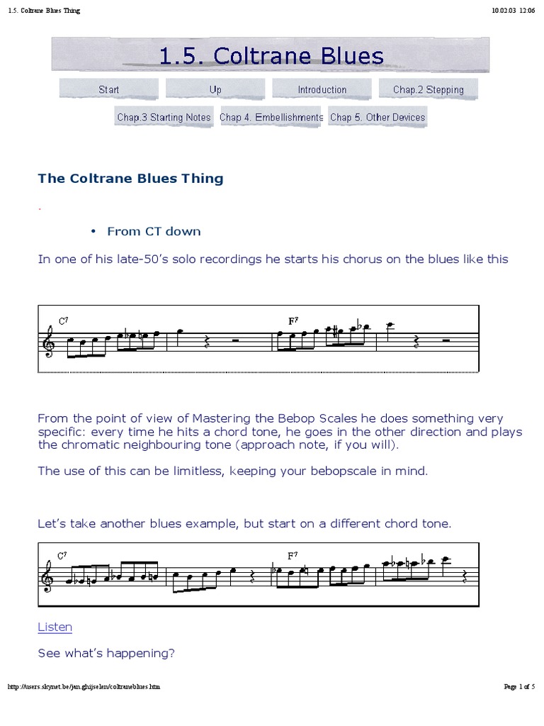 1.5. Coltrane Blues Thing | PDF
