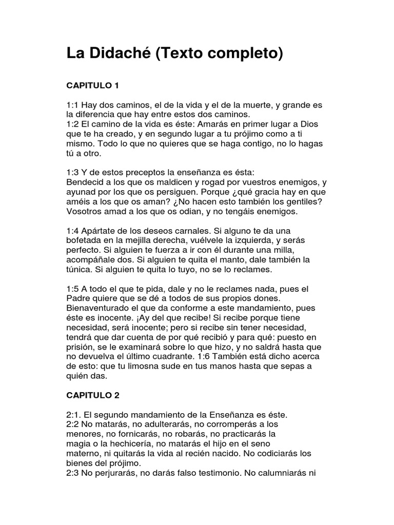 La Didajé | Descargar gratis PDF | Bautismo | eucaristía