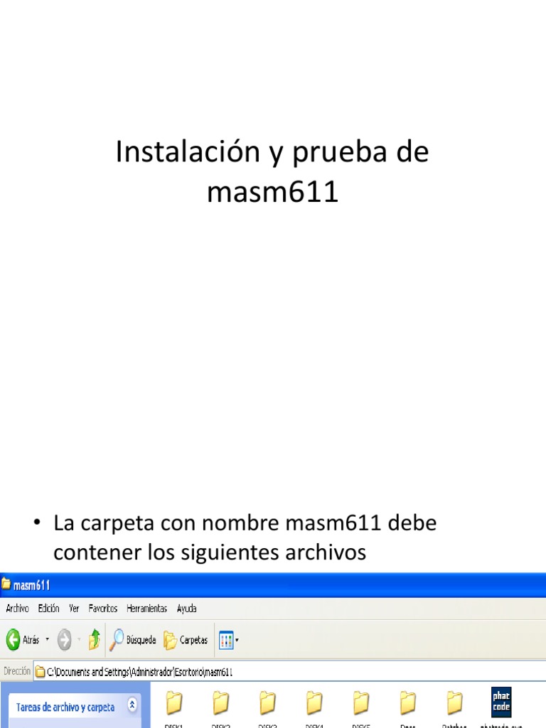 Instalacion y Prueba de Masm611 | PDF | Tecnología