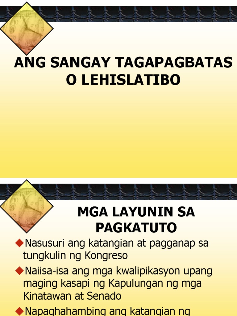 Ang Sangay Tagapagbatas | PDF