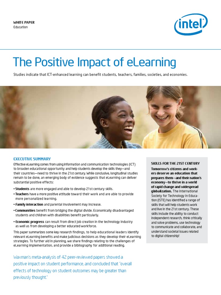The Positive Impact of Elearning | PDF | Educational Technology ...