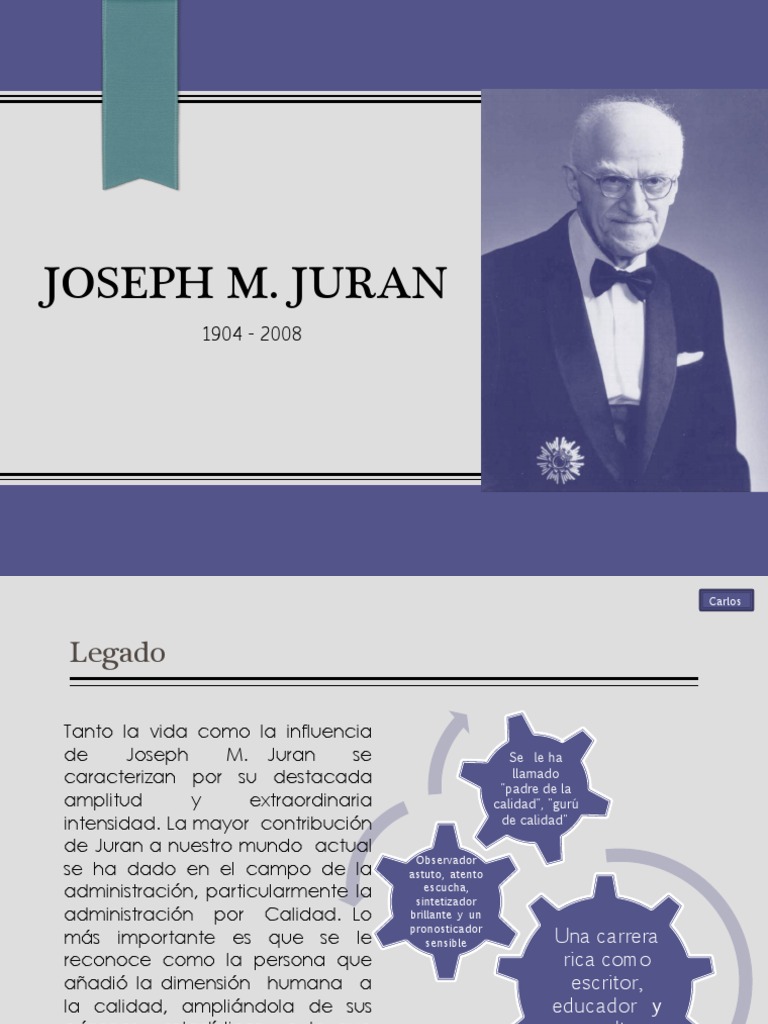 Joseph M Juran | PDF | Calidad (comercial) | Planificación