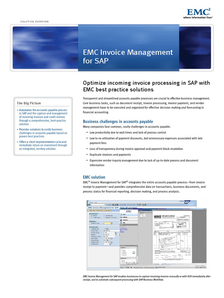 SAP Invoice Management | PDF | Accounts Payable | Invoice