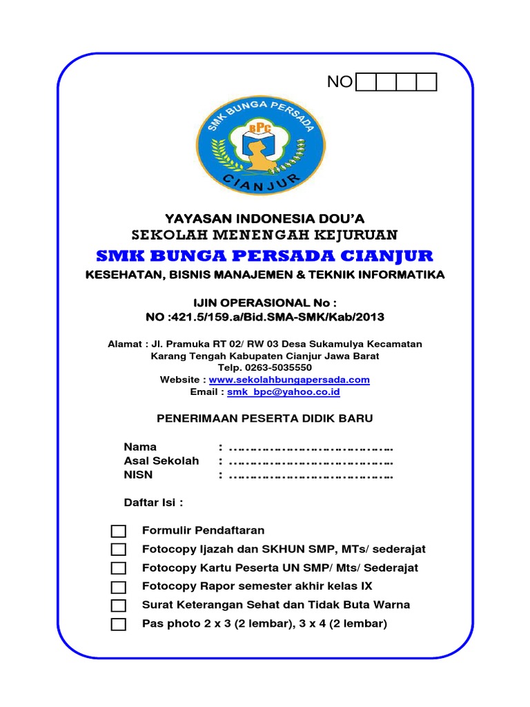 Map Formulir Pendaftaran | PDF