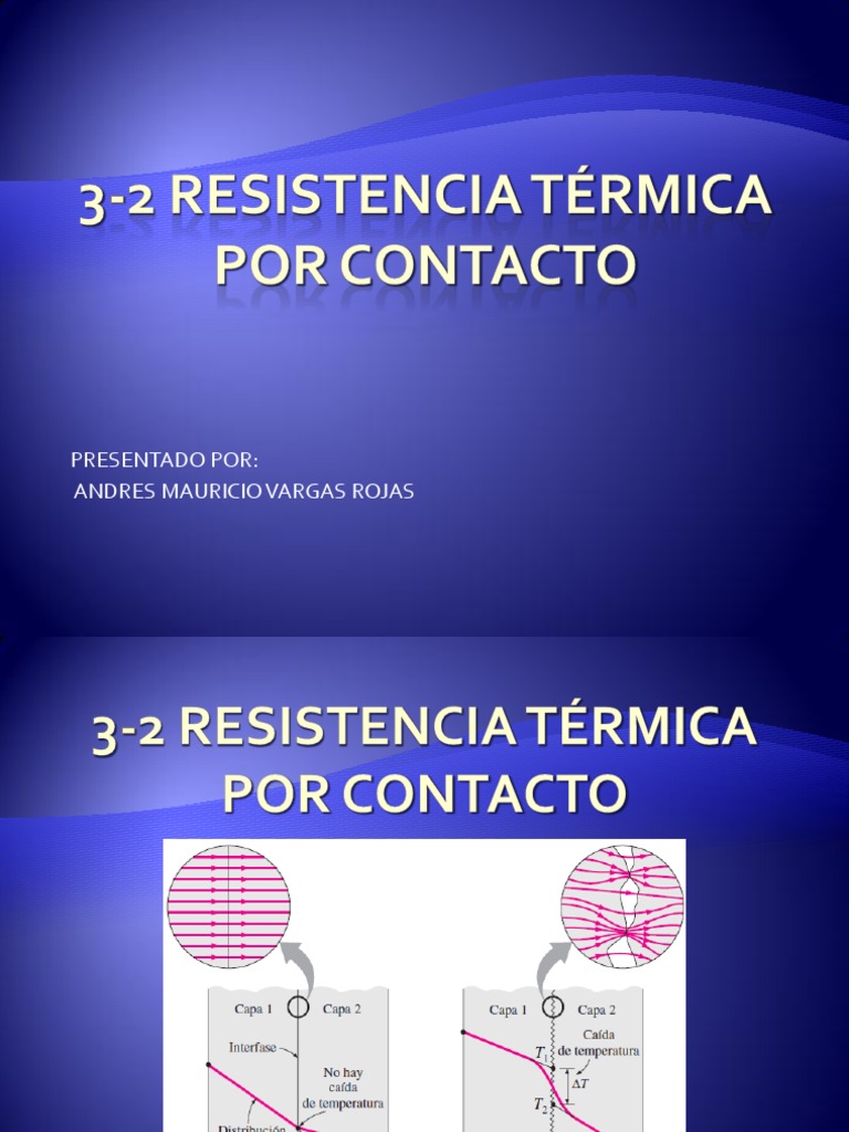 3-2 Resistencia Térmica Por Contacto | PDF | Conductividad térmica ...
