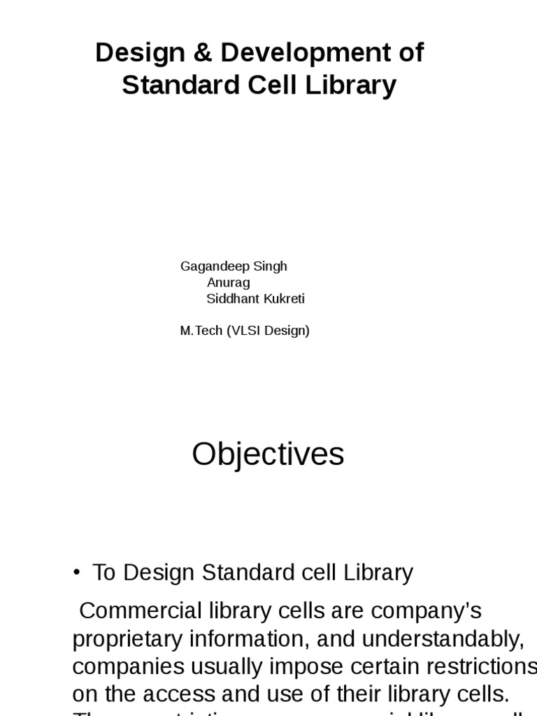 Standard Cell Library Design | PDF