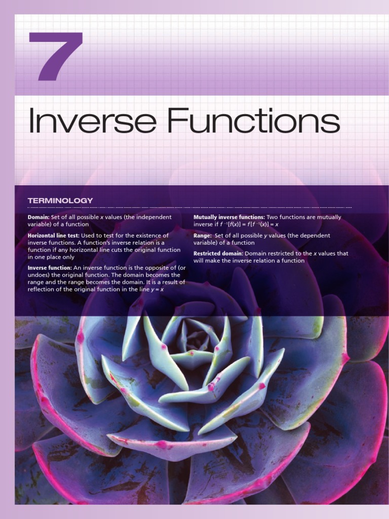 CH07 - Inverse Functions | PDF | Sine | Monotonic Function