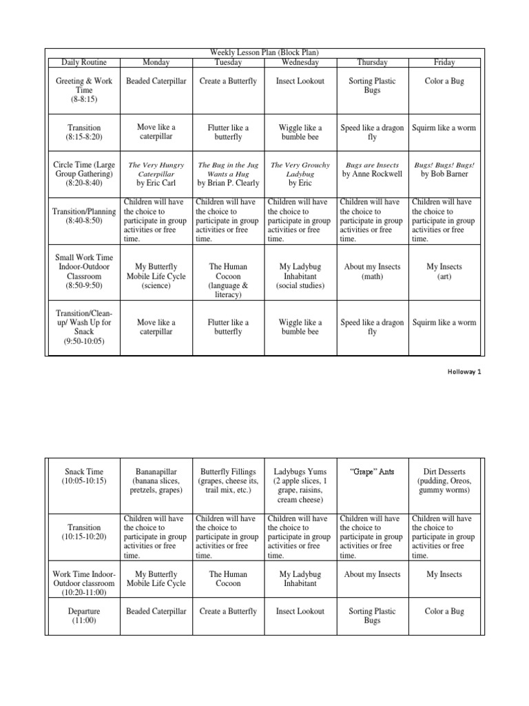 Blockplan Pdf Insects Hexapoda