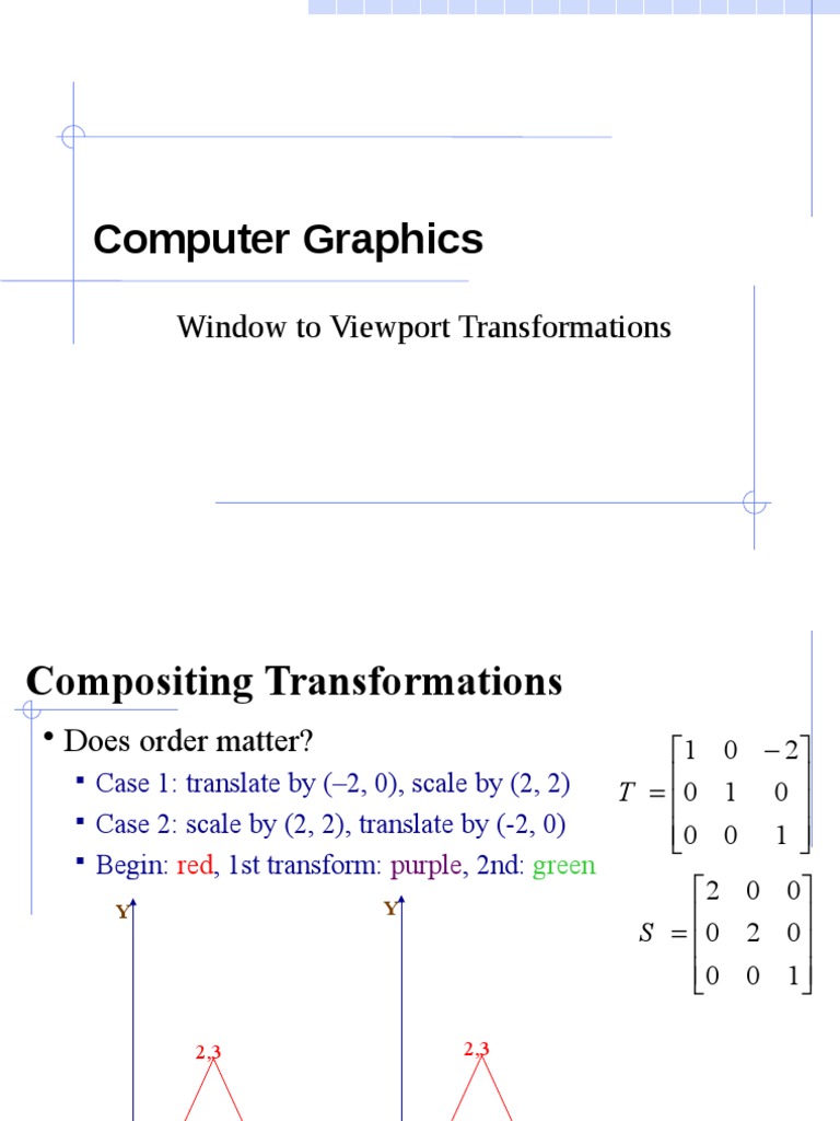 Window - To - Viewport Transformation | PDF | Graphic Design | Digital Signal Processing