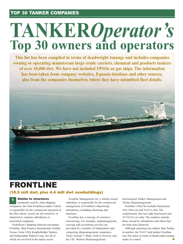 Tanker Operators Review | PDF | Oil Tanker | Ship Types