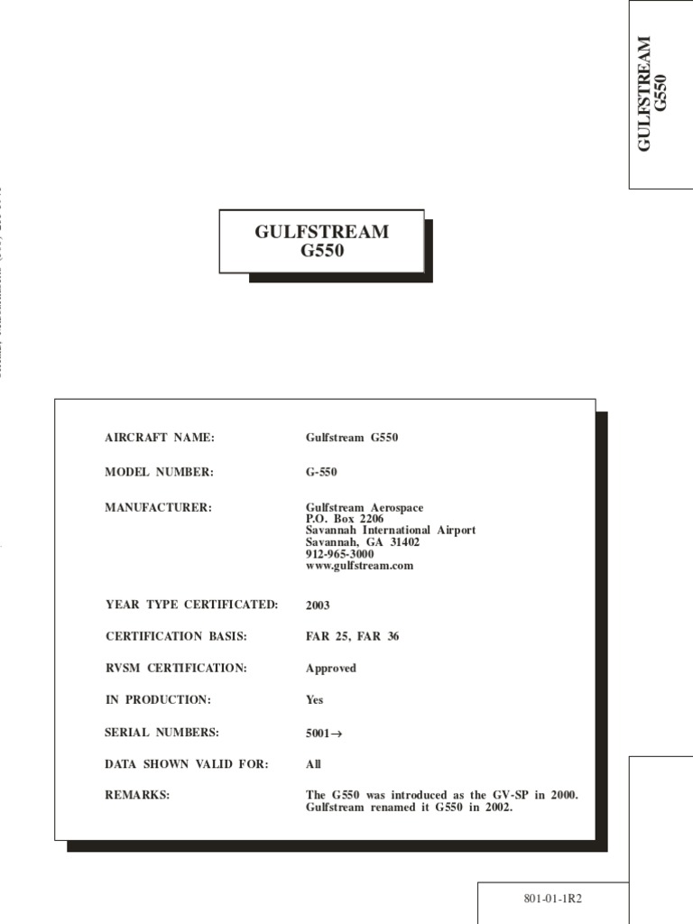 Gulfstream g 550