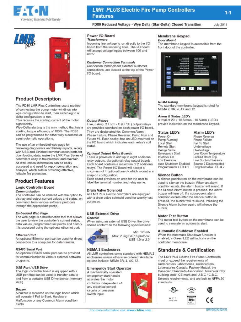 Eaton Fire Pump Controller | PDF | Relay | Port (Computer Networking)