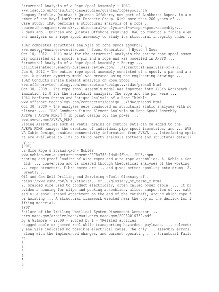 Structural Analysis of A Rope Spool Assembly | Download Free PDF | Wire ...