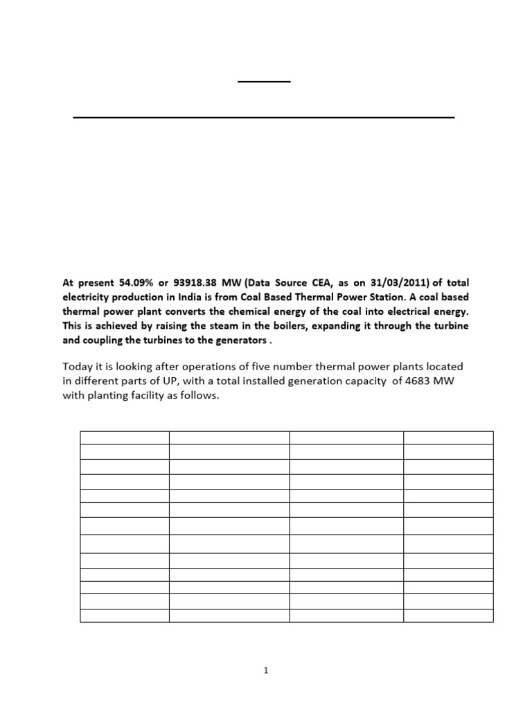 Harduaganj Thermal Power Plant by Geetesh Sharma | PDF | Boiler | Turbine