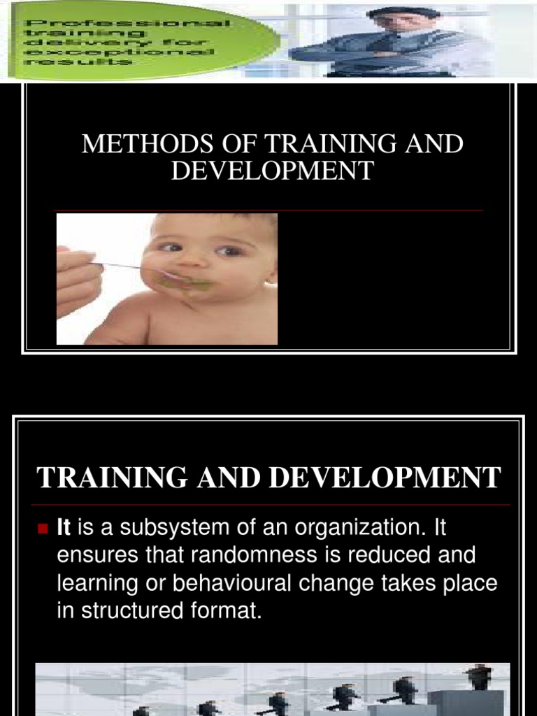 Methods of Training and Development | PDF | Mentorship | Educational ...
