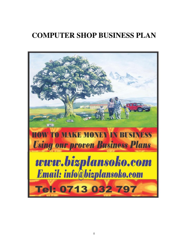 Computer Shop Business Plan | PDF | Sales | Business Plan