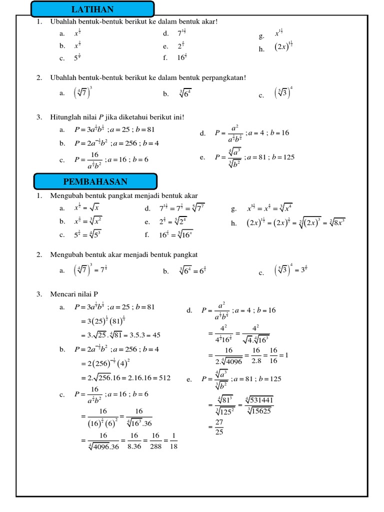Pangkat Pecahan - Matematika | PDF