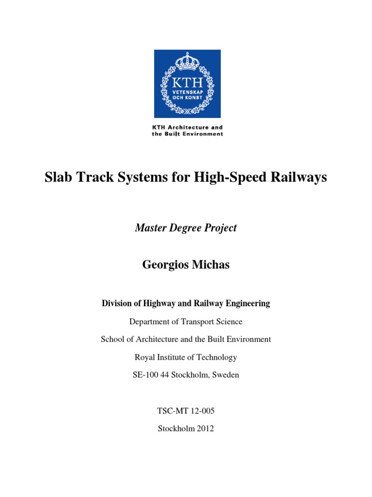 Slab Track Design | PDF | Track (Rail Transport) | High Speed Rail