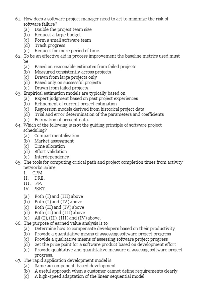 Software Engineering Questions and Answers Set 7 - Questions & Answers ...