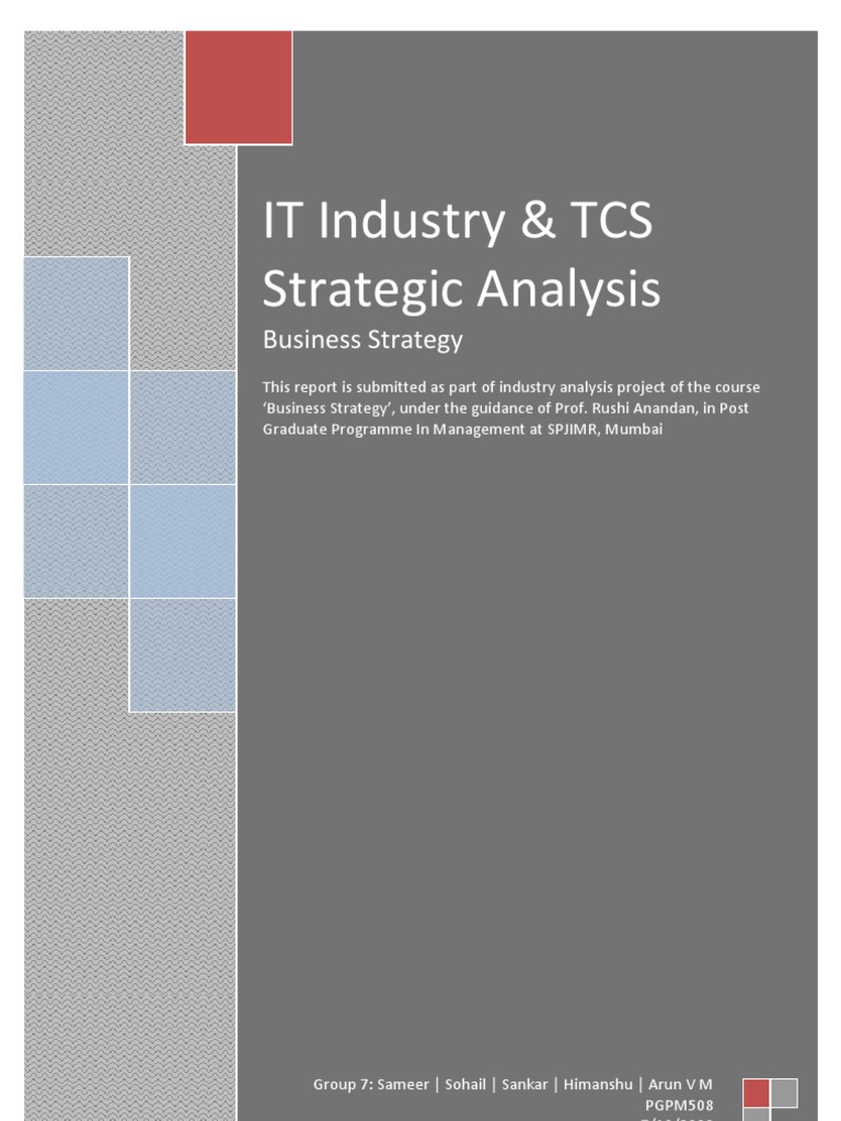 Business Strategy-IT Industry-Tata Consultancy Services | PDF ...
