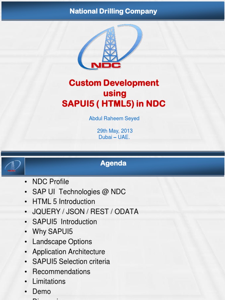 Custom Development Using SAPUI5 HTML5 in NDC | PDF | Eclipse (Software) | Representational State ...