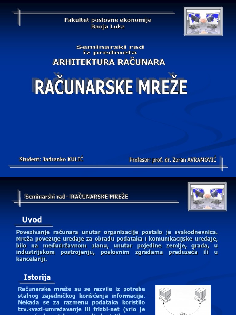 Seminarski Rad Racunarske Mreze | PDF