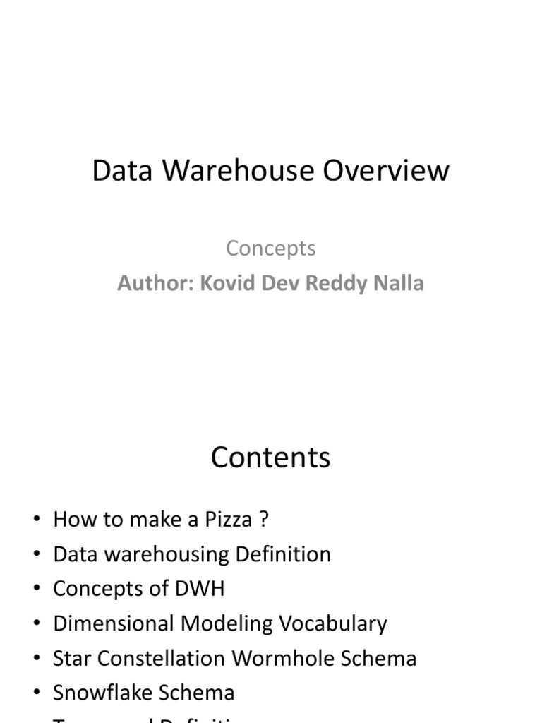 Data Warehouse Concepts Explained | PDF | Data Warehouse | Information ...
