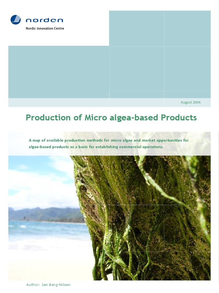 Production of Micro Algea-Based Products: August 2006 | PDF | Business ...