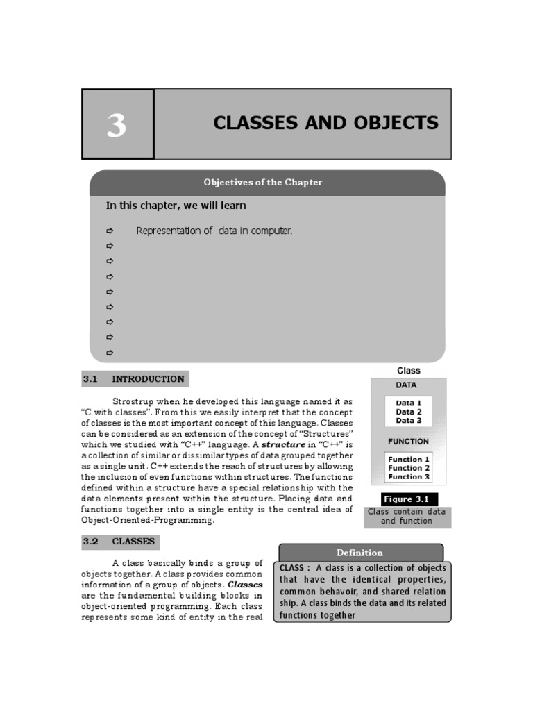 Classes and Objects: in This Chapter, We Will Learn | Download Free PDF | Class (Computer ...