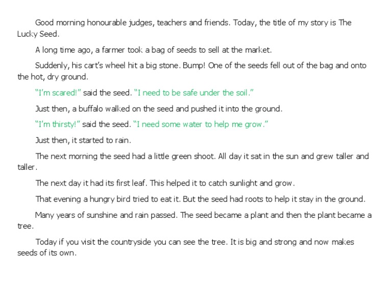 Story Telling Script | PDF