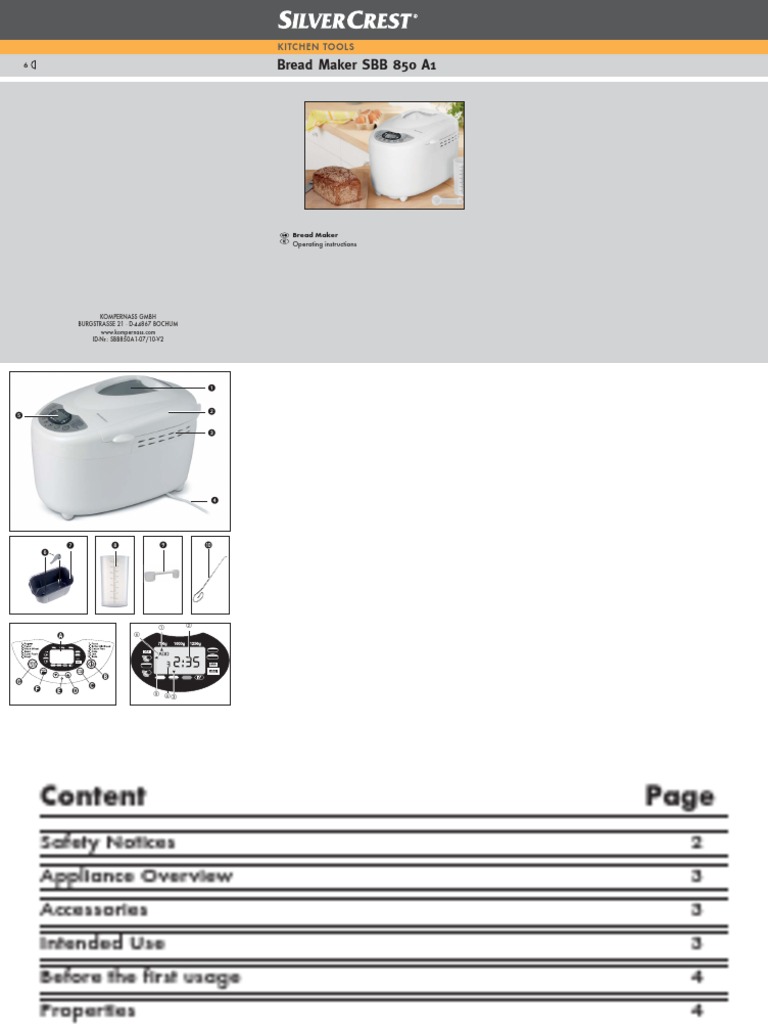 Bread Maker Operating Instructions | PDF | Breads | Dough