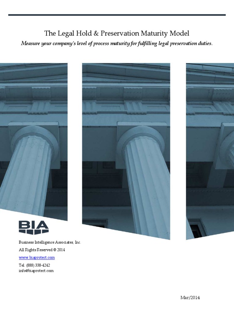 BIA Legal Hold and Preservation Maturity Model | PDF | Texas Hold 'Em ...