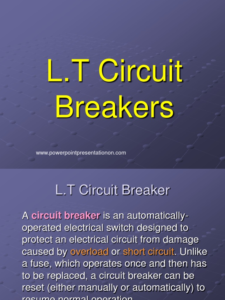 L.T Circuit Breaker | PDF | Fuse (Electrical) | Electric Current