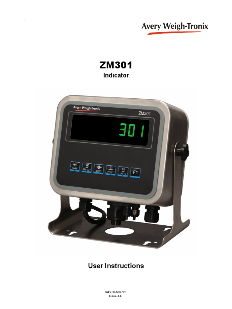 Avery Weigh Scale ZM301 Users Manual | PDF | Ac Power Plugs And Sockets ...