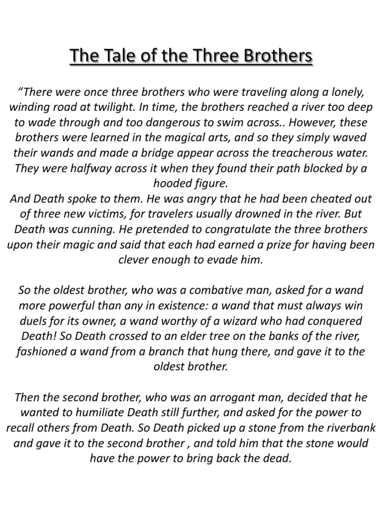 The Tale of the Three Brothers | PDF
