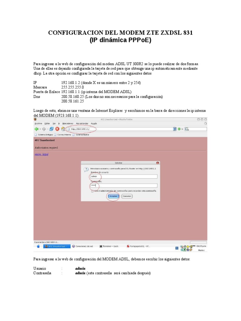 Configuracion ZTE PPPoE | PDF | Protocolos de comunicaciones | ciberespacio