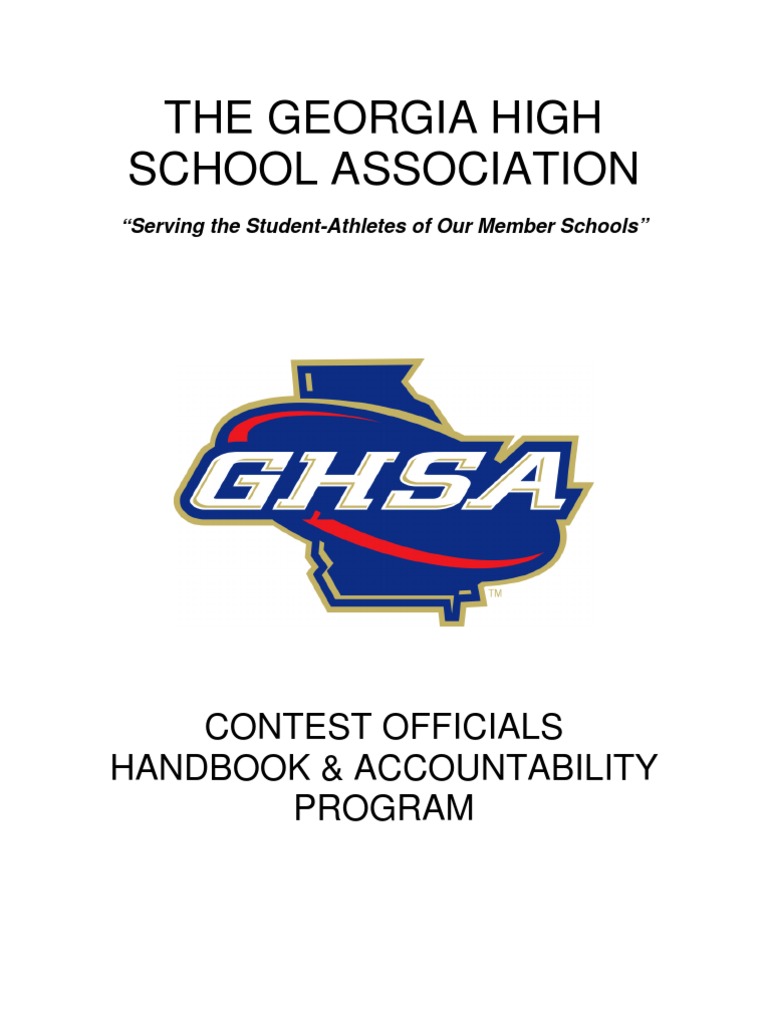 GHSA Contest Officials Handbook | PDF | Sweater | Mentorship