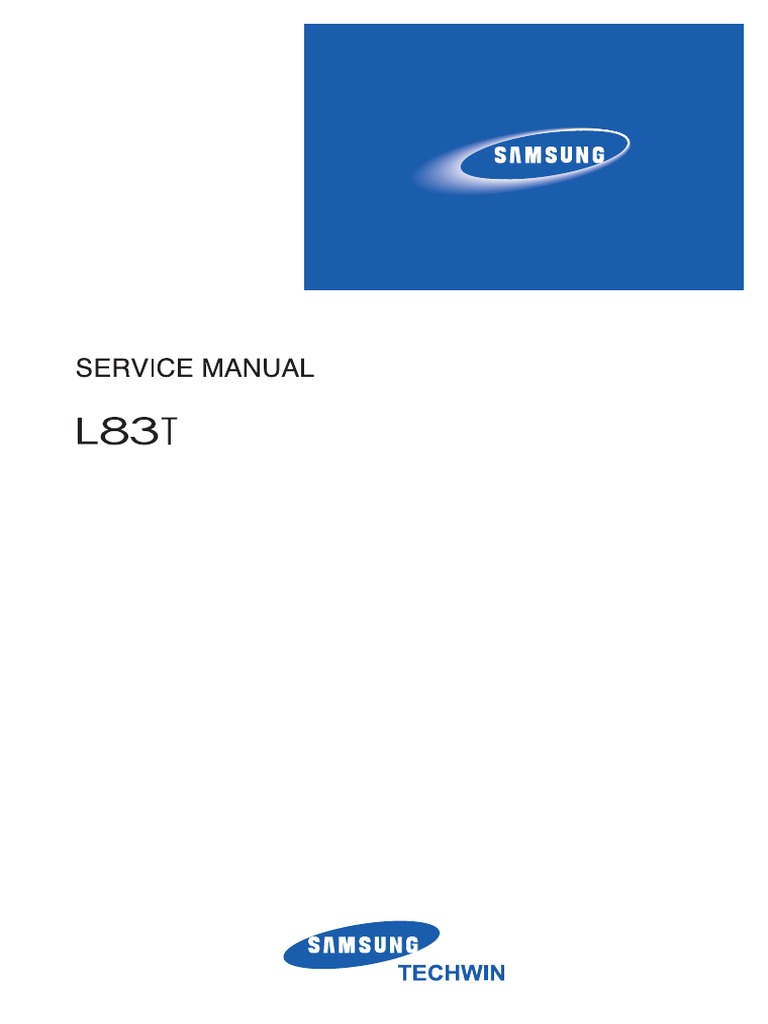 SAMSUNG L83T Camera Service Manual | PDF | Usb | Pixel