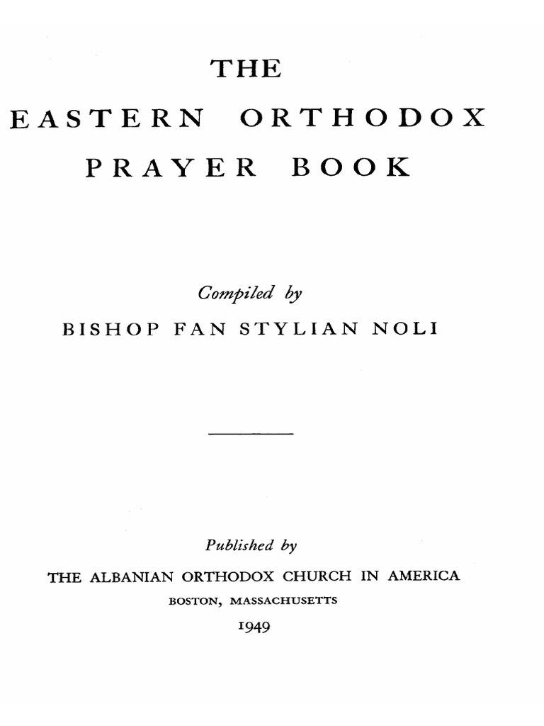 The Eastern Orthodox Prayer Book | PDF