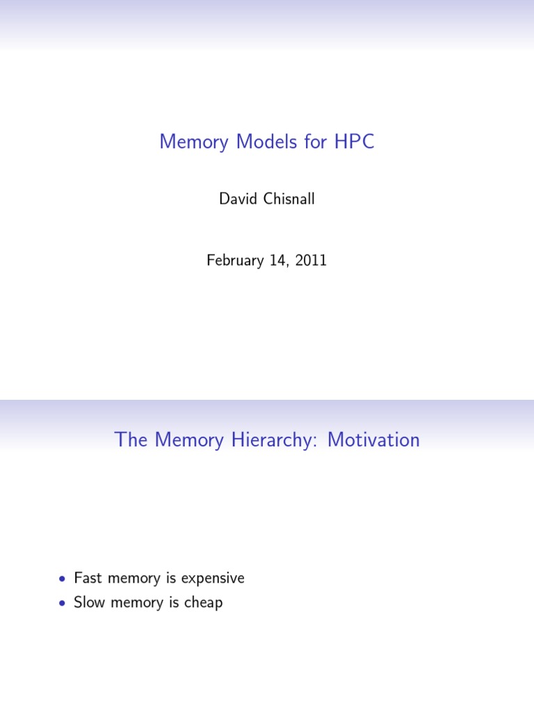 4 Memory Models | PDF | Cpu Cache | Computer Data Storage