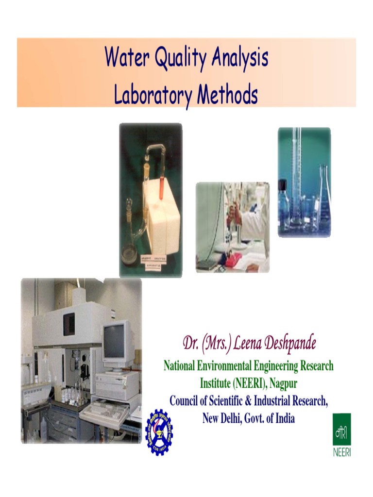 Water Quality Analysis Methods | PDF | Cooking, Food & Wine