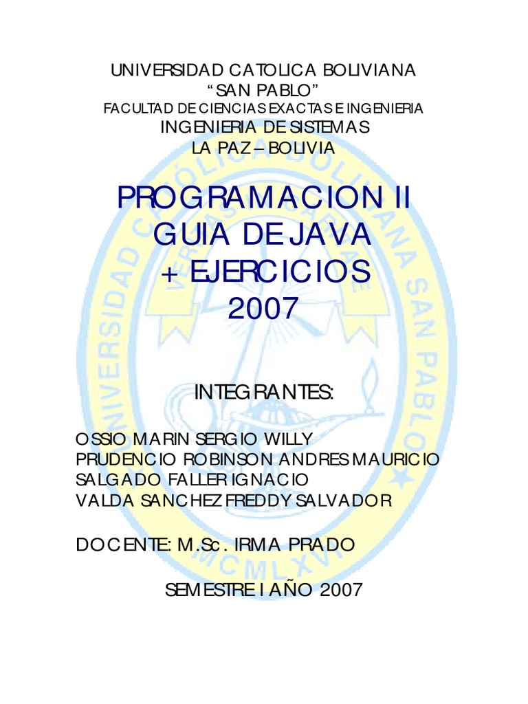 Guia Java Ejerecicios | PDF | C ++ | Objeto (informática)