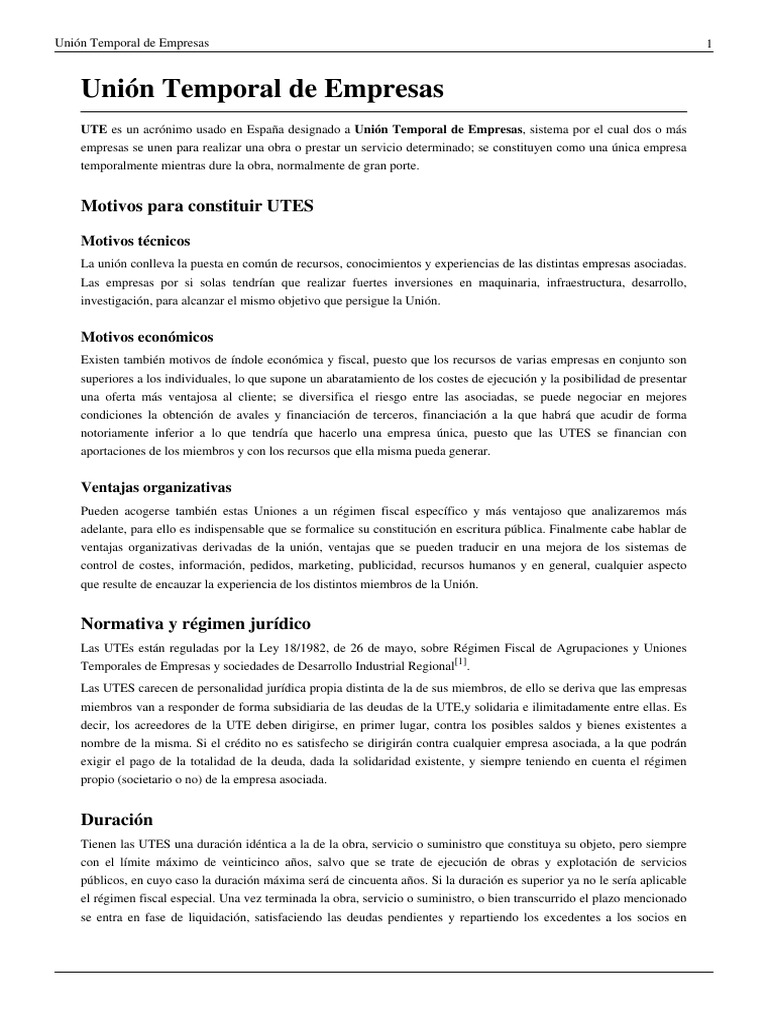 Unión Temporal de Empresas