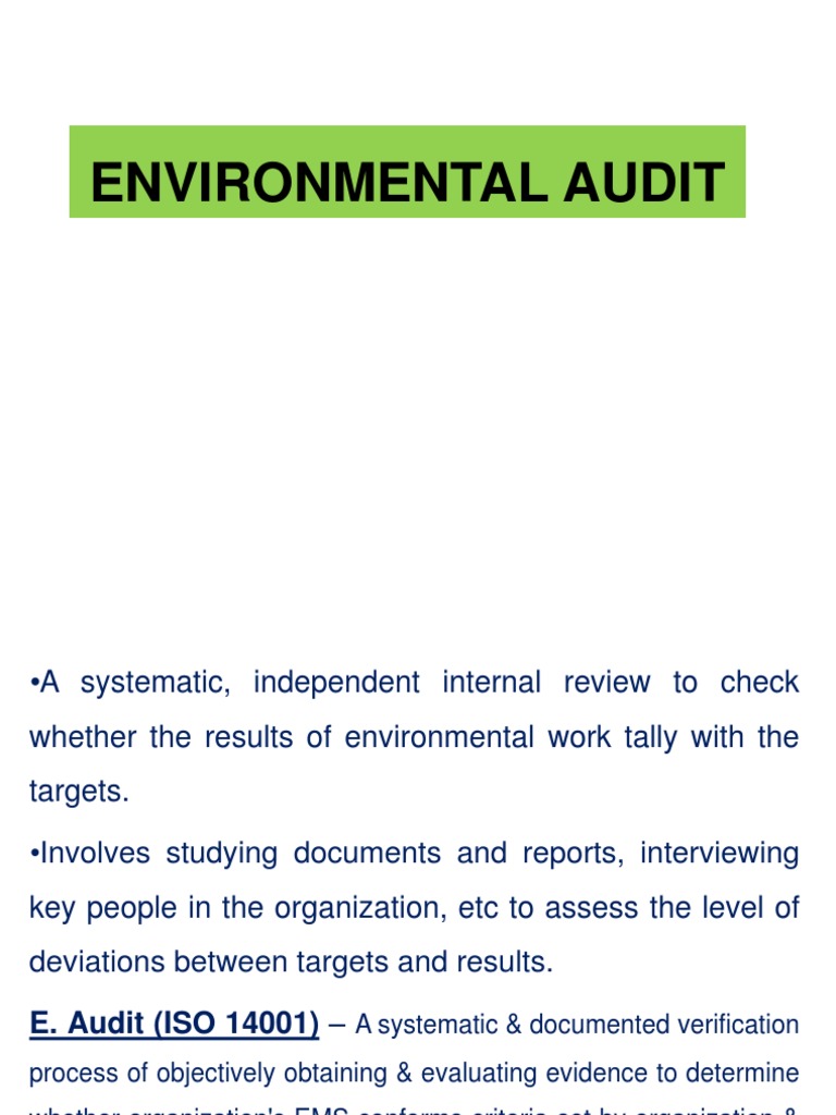 Environmental Auditing | Audit | Auditor's Report