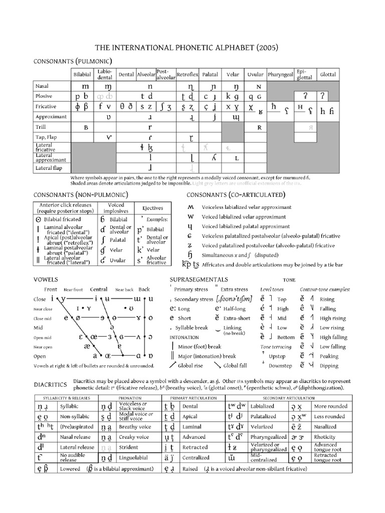 TB Ipa Chart | PDF
